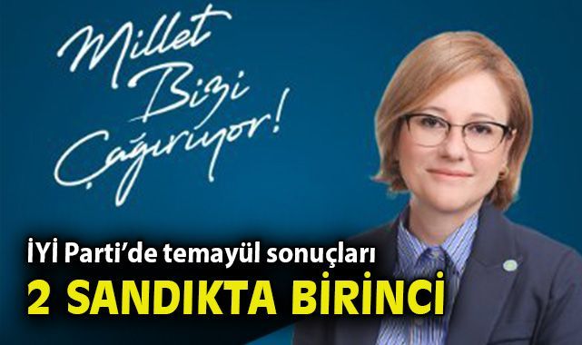 İYİ Parti temayül yoklamasında iki bölgeden Arzu Yıldırım çıktı ... İYİ Parti temayül yoklamasında iki bölgeden Arzu Yıldırım çıktı ...